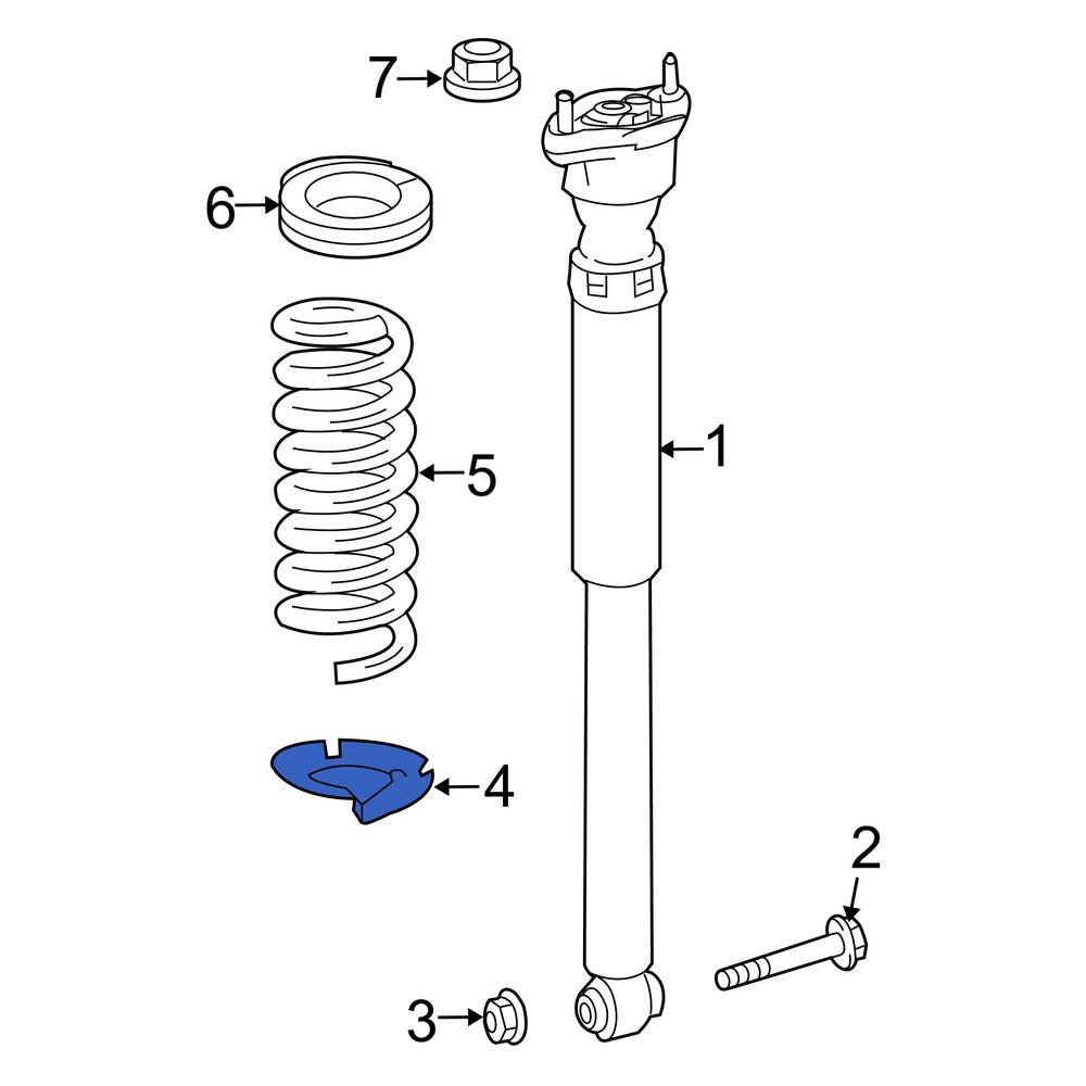 Mercedes-Benz OE 2043240184 - Rear Lower Coil Spring Insulator