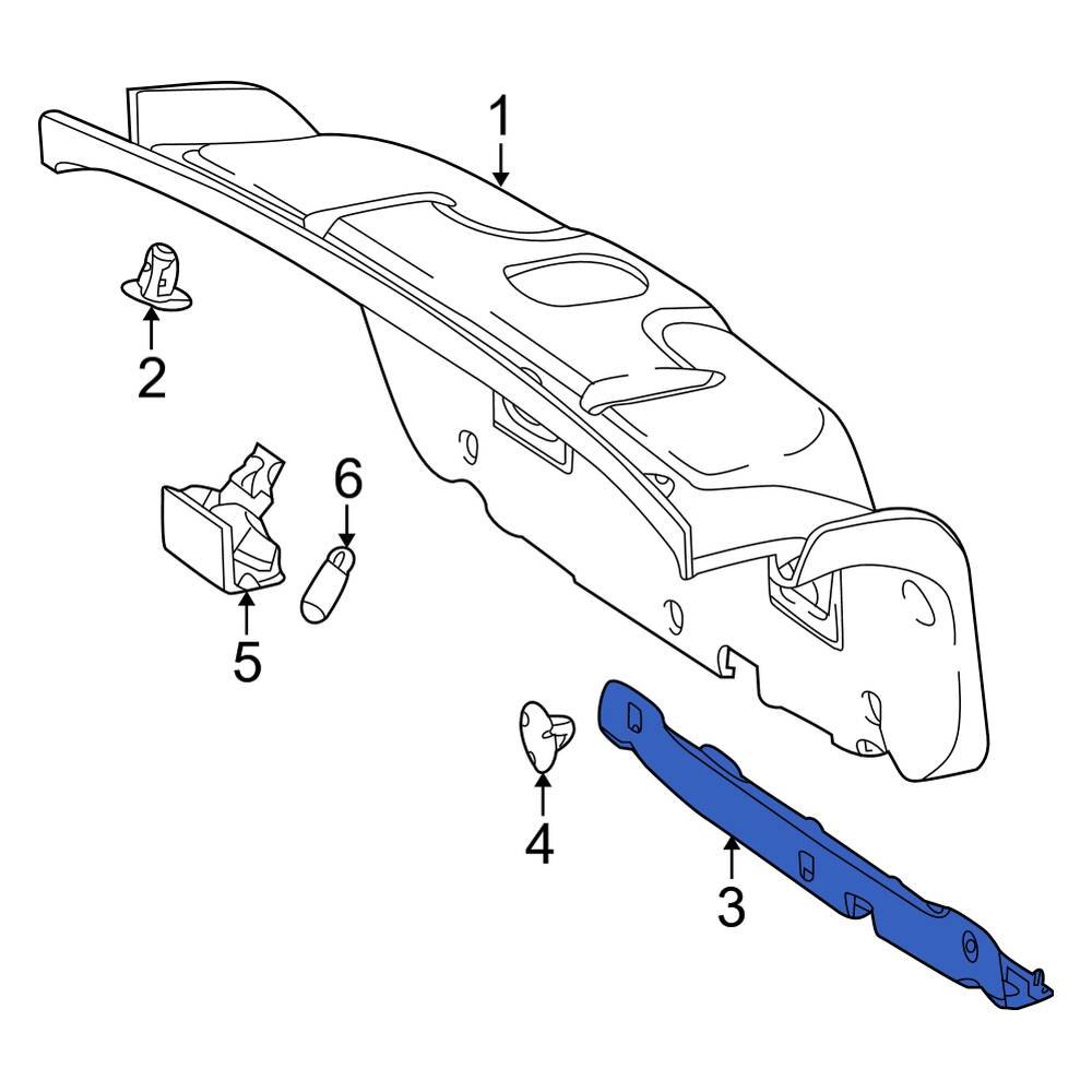 Mercedes-Benz OE 2047580002 - Rear Inner Deck Lid Handle