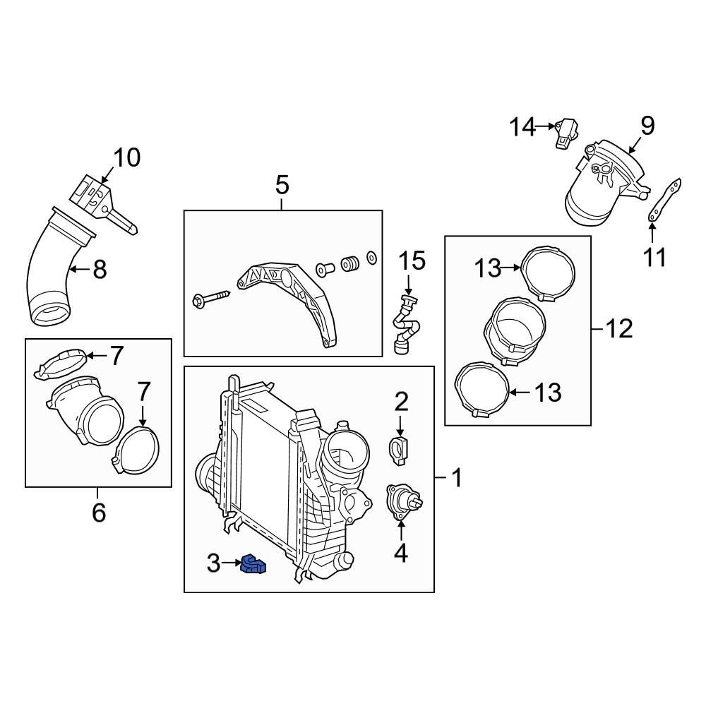 Mercedes-Benz OE 2760980130 - Intercooler Insulator