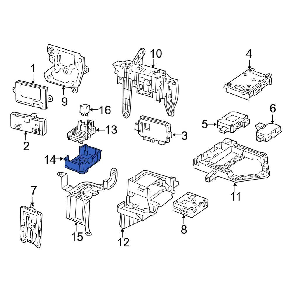 Mercedes-Benz OE 2055452940 - Fuse and Relay Center Bracket