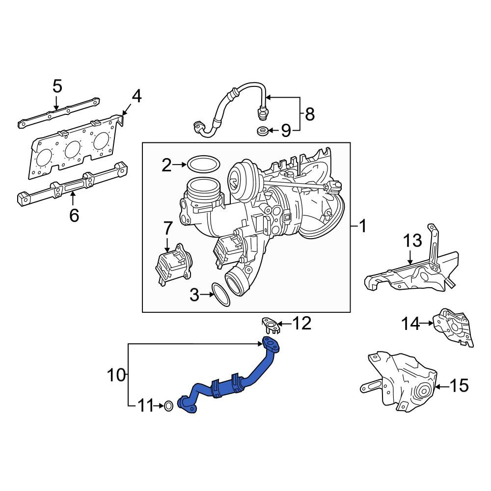 Mercedes-Benz OE 2760900577 - Left Turbocharger Oil Line