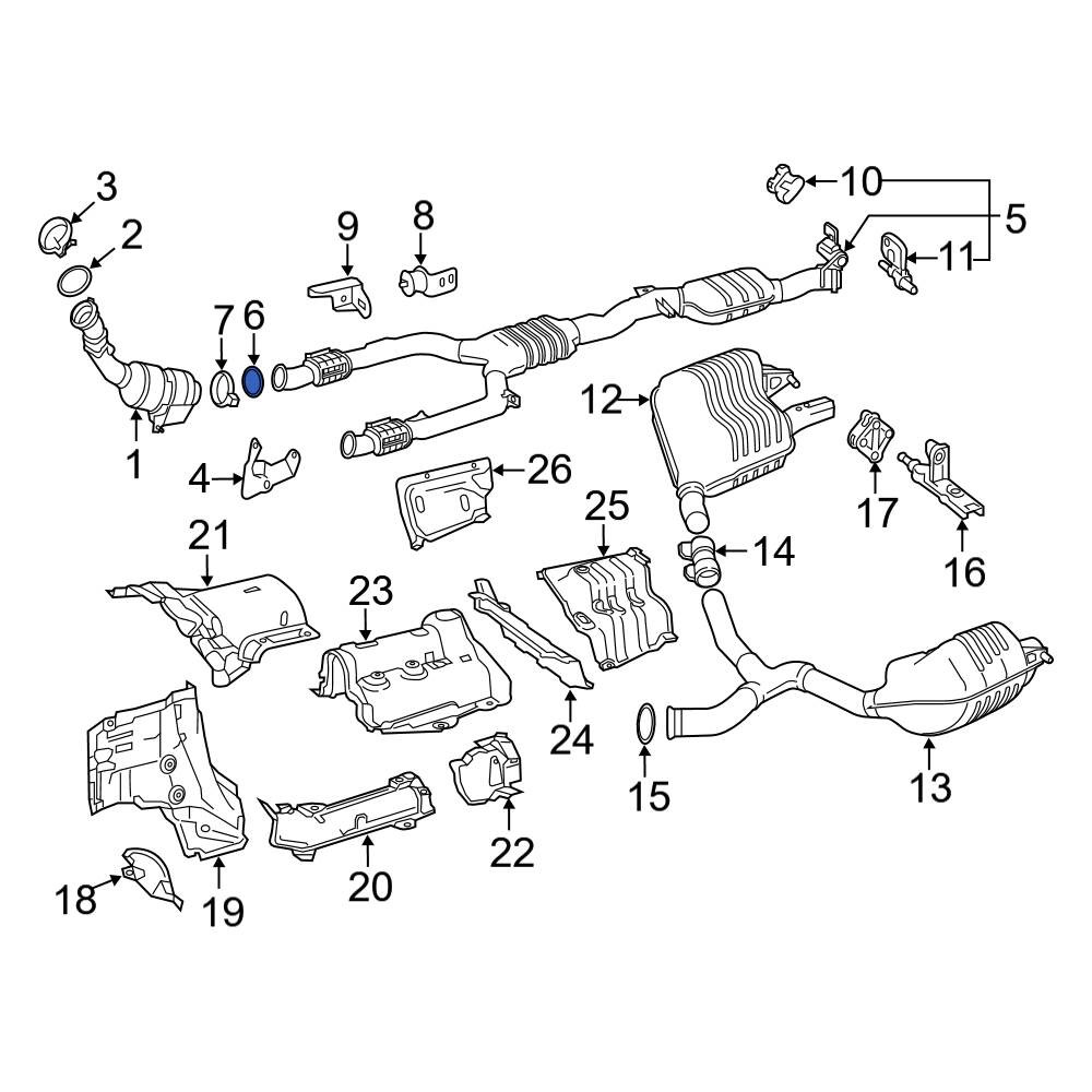 Mercedes-Benz OE 2204920281 - Exhaust Muffler Gasket