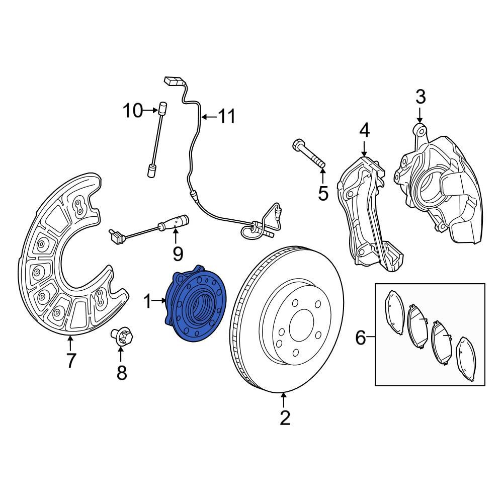 Mercedes-Benz OE 2053340400 - Front Wheel Bearing and Hub Assembly