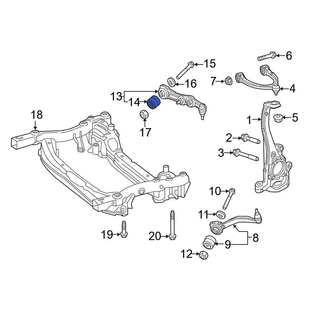 Mercedes-Benz OE 2053527600 - Rear Lower Suspension Crossmember Insulator