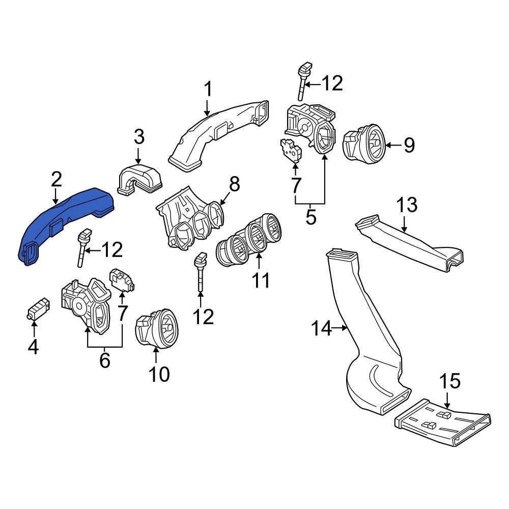 Mercedes-Benz OE 2058310700 - Left Upper Instrument Panel Air Duct