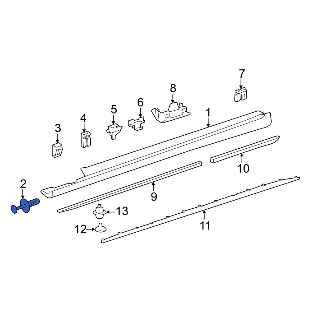 Mercedes-Benz OE 2056907607 - Front Right Upper Roof Drip Molding