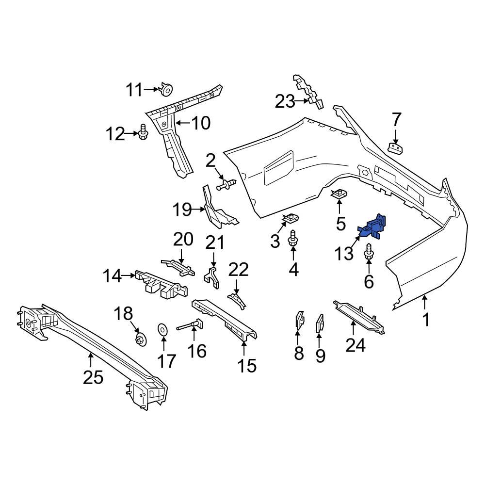 Mercedes-Benz OE 2058851914 - Rear Left Lower Bumper Cover Bracket