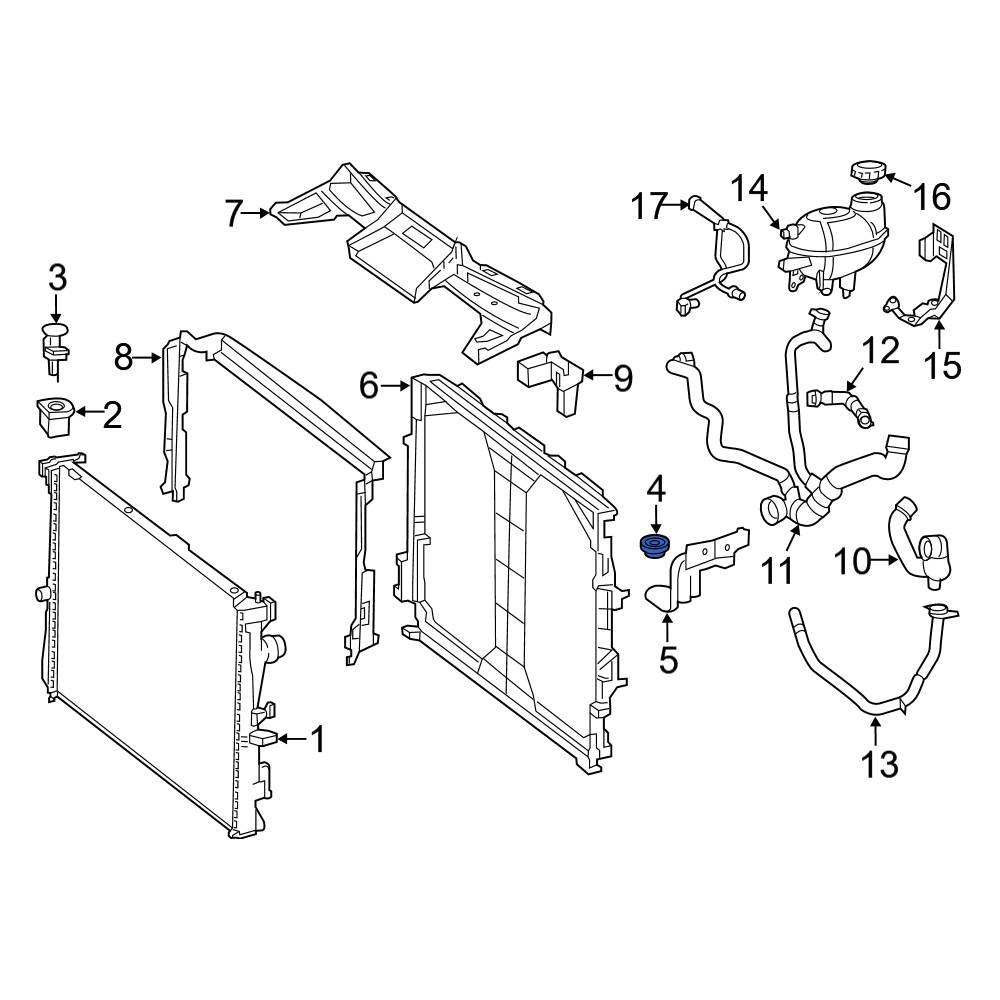 Mercedes-Benz OE 0995047200 - Lower Radiator Insulator
