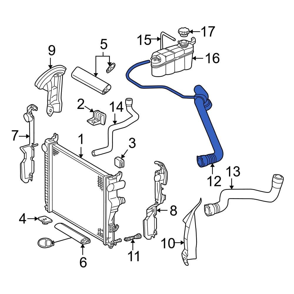 Mercedes-Benz OE 2205010182 - Upper Radiator Coolant Hose