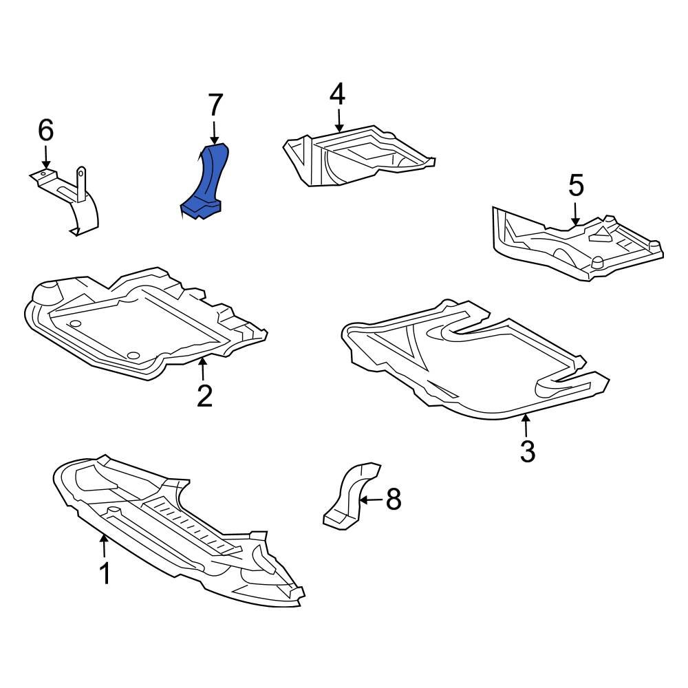 Mercedes-Benz OE 2205280309 - Front Right Radiator Support Air Duct