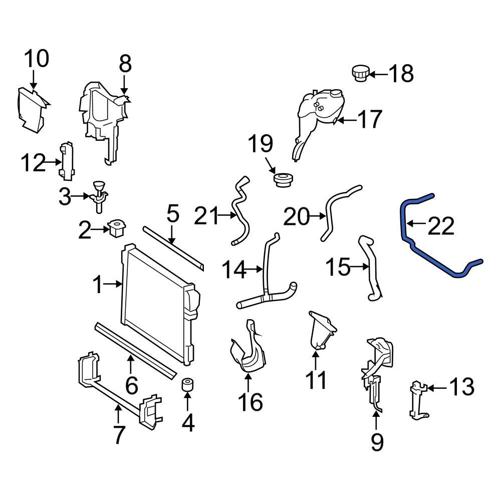 Mercedes-Benz OE 2215011025 - Engine Coolant Overflow Hose