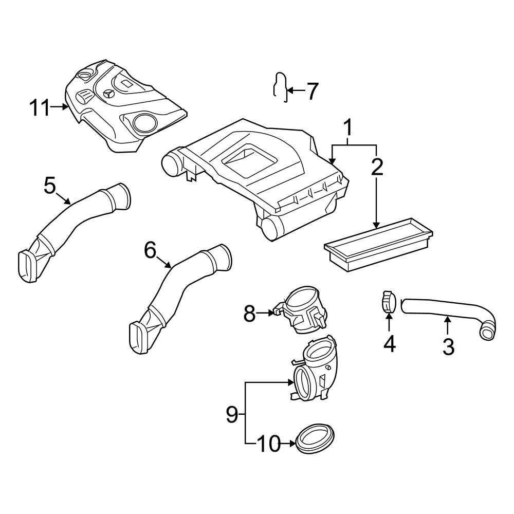 Mercedes-Benz OE 2721420012 - Engine Air Duct Clamp
