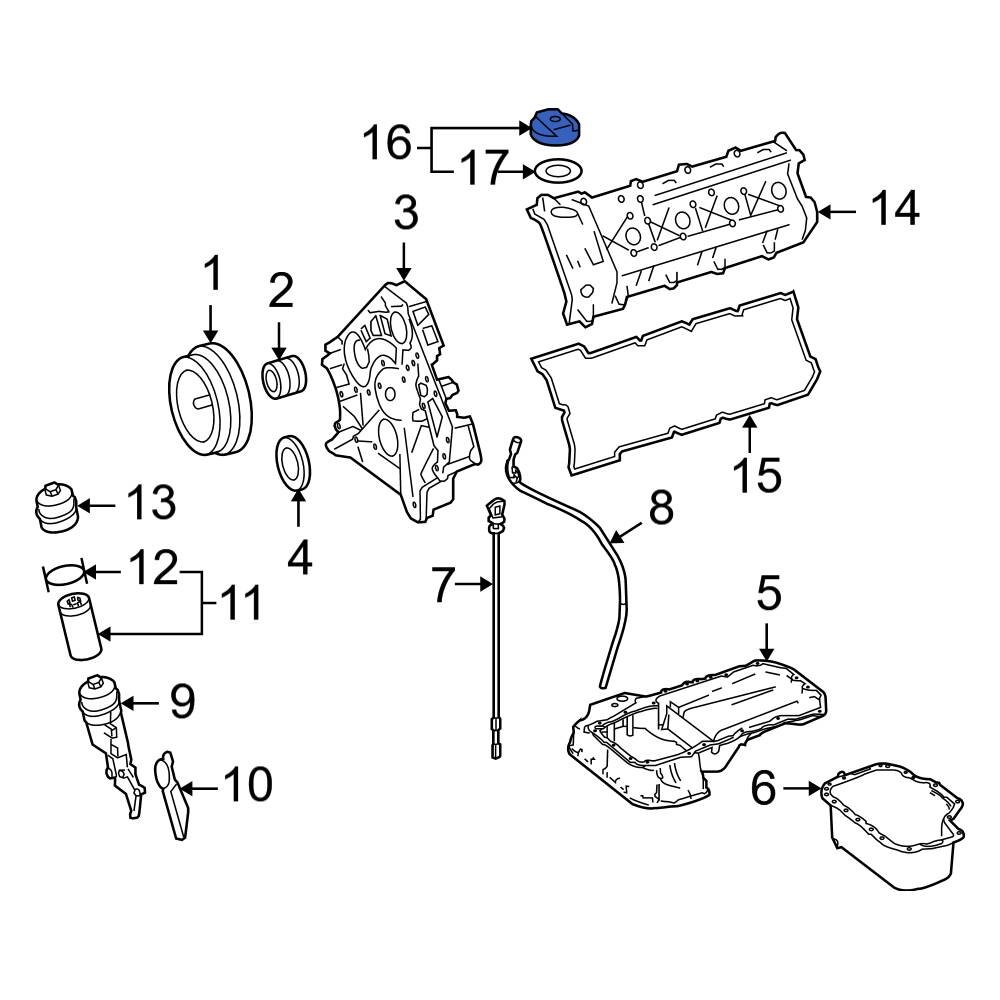 Mercedes-Benz OE 1560180102 - Engine Oil Filler Cap