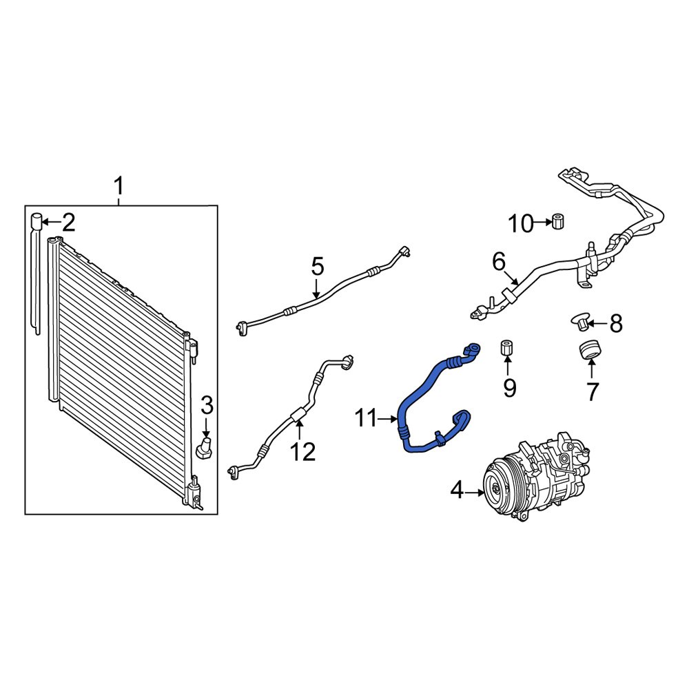 Mercedes-Benz OE 2328304700 - A/C Refrigerant Suction Hose