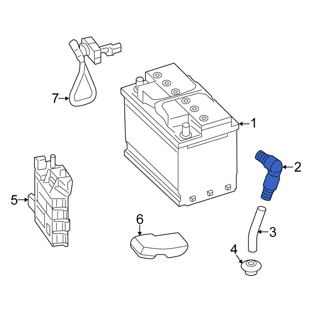 Mercedes-Benz OE 0009903872 - Upper Battery Vent Tube