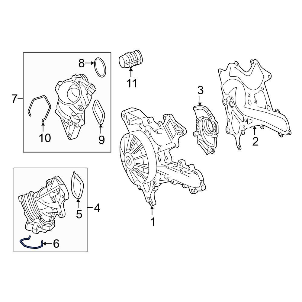 Mercedes-Benz OE 0009931202 - Engine Coolant Inlet Flange C-Clip