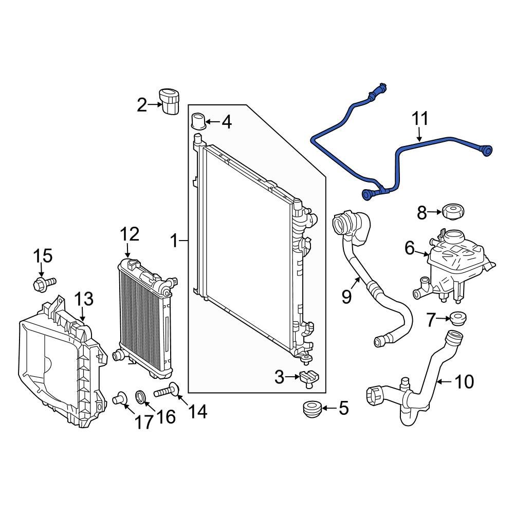 Mercedes-Benz OE 1665001591 - Engine Coolant Overflow Hose