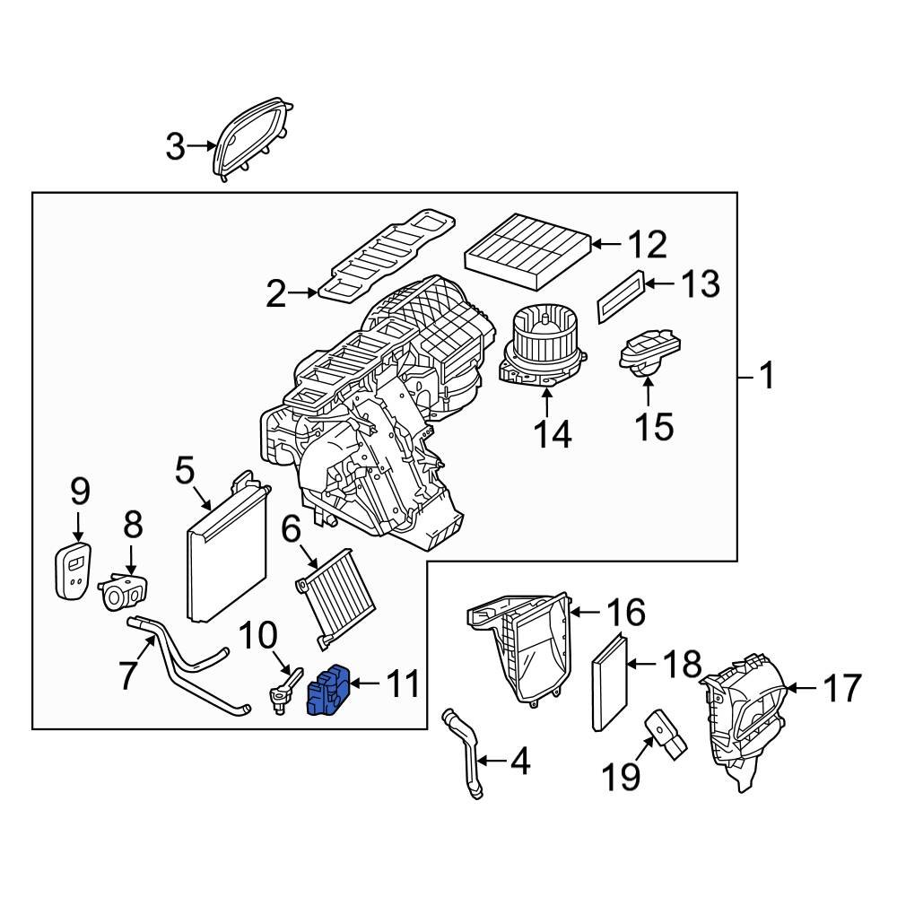 Mercedes-Benz OE 1669060008 - HVAC Blend Door Actuator