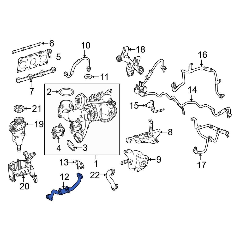 Mercedes-Benz OE 2760900577 - Left Turbocharger Oil Line