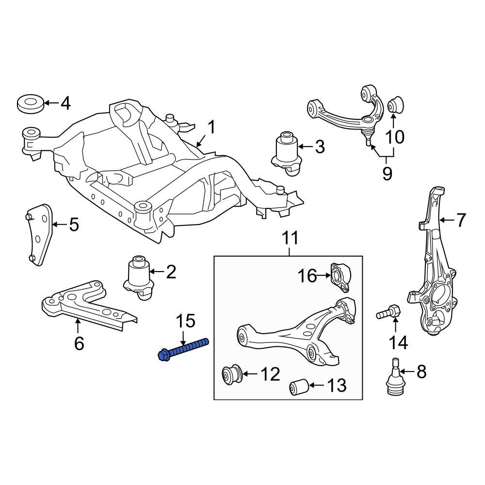 Mercedes-Benz OE 0003330771 - Front Lower Suspension Control Arm Bolt