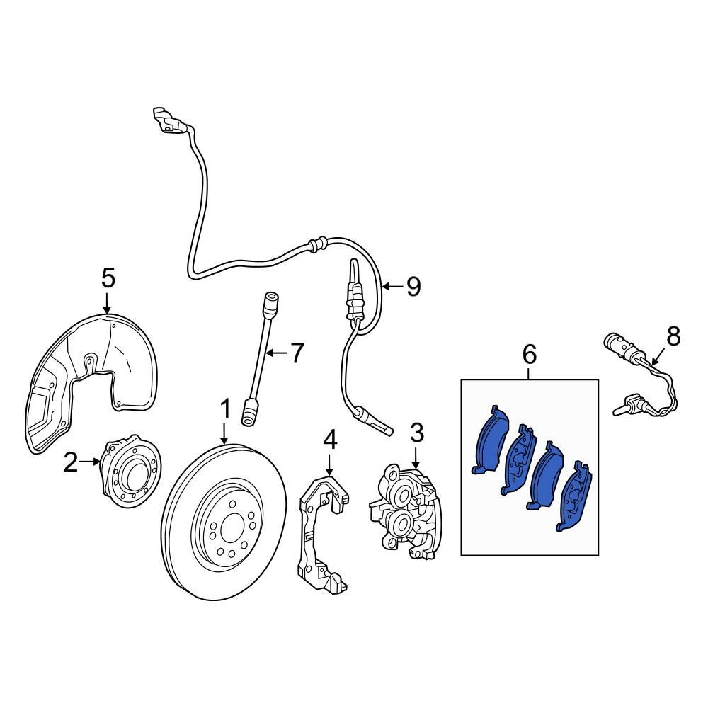 Mercedes-Benz OE 0004206604 - Front Disc Brake Pad Set
