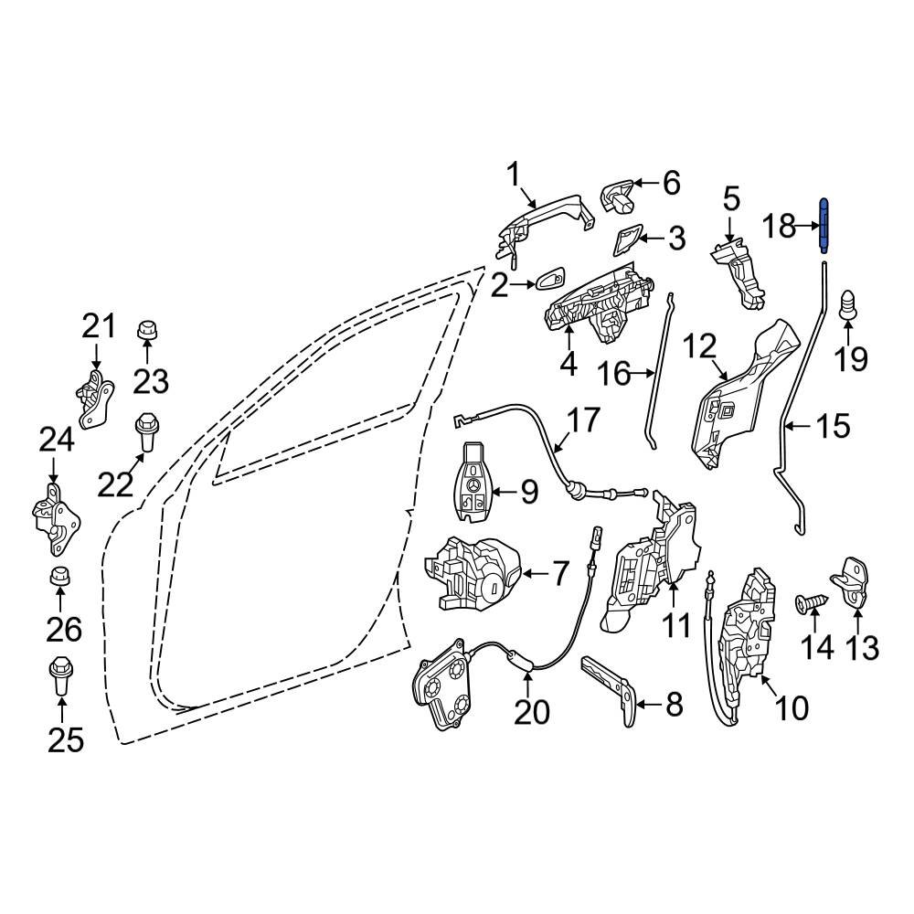 Mercedes-Benz OE 09976605009051 - Front Door Lock Knob
