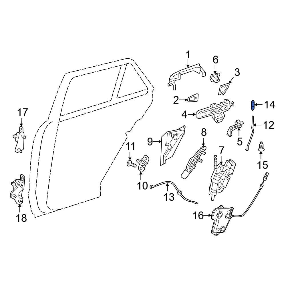 Mercedes-Benz OE 09976605009051 - Front Door Lock Knob