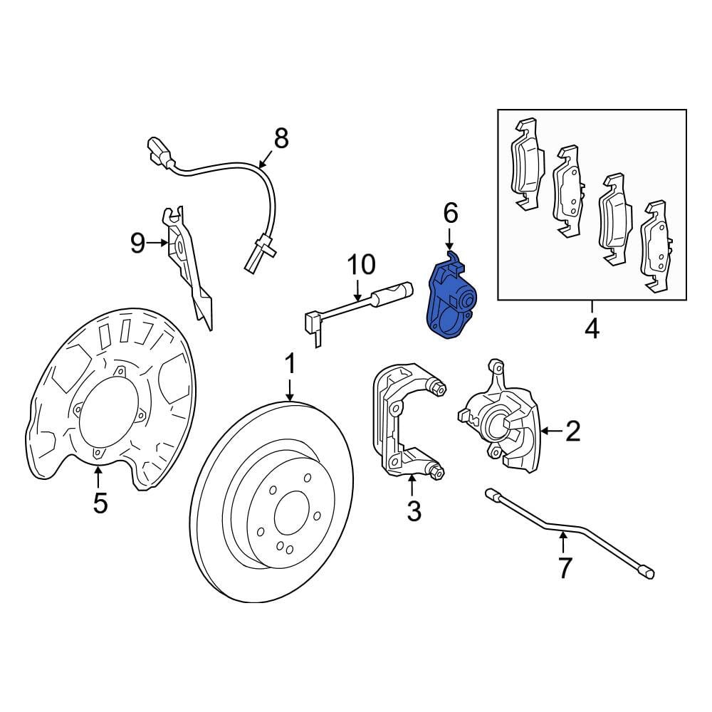 Mercedes-Benz OE 1669065401 - Rear Parking Brake Actuator