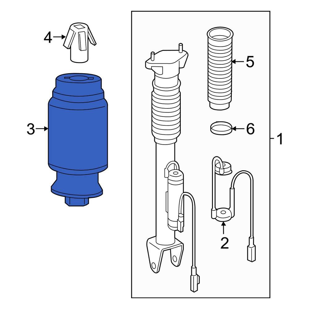 Mercedes-Benz OE 2923200525 - Rear Air Suspension Spring