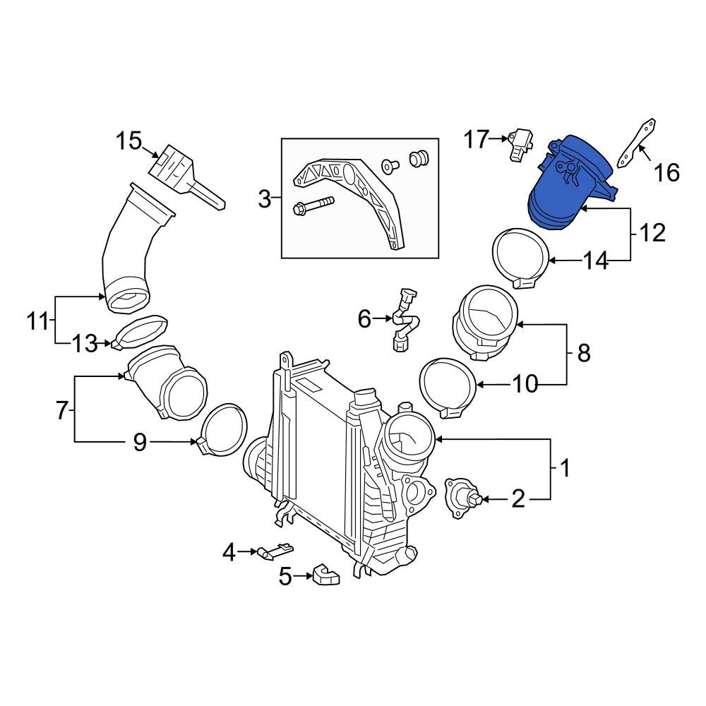 Mercedes-Benz OE 2640980300 - Left Intercooler Pipe