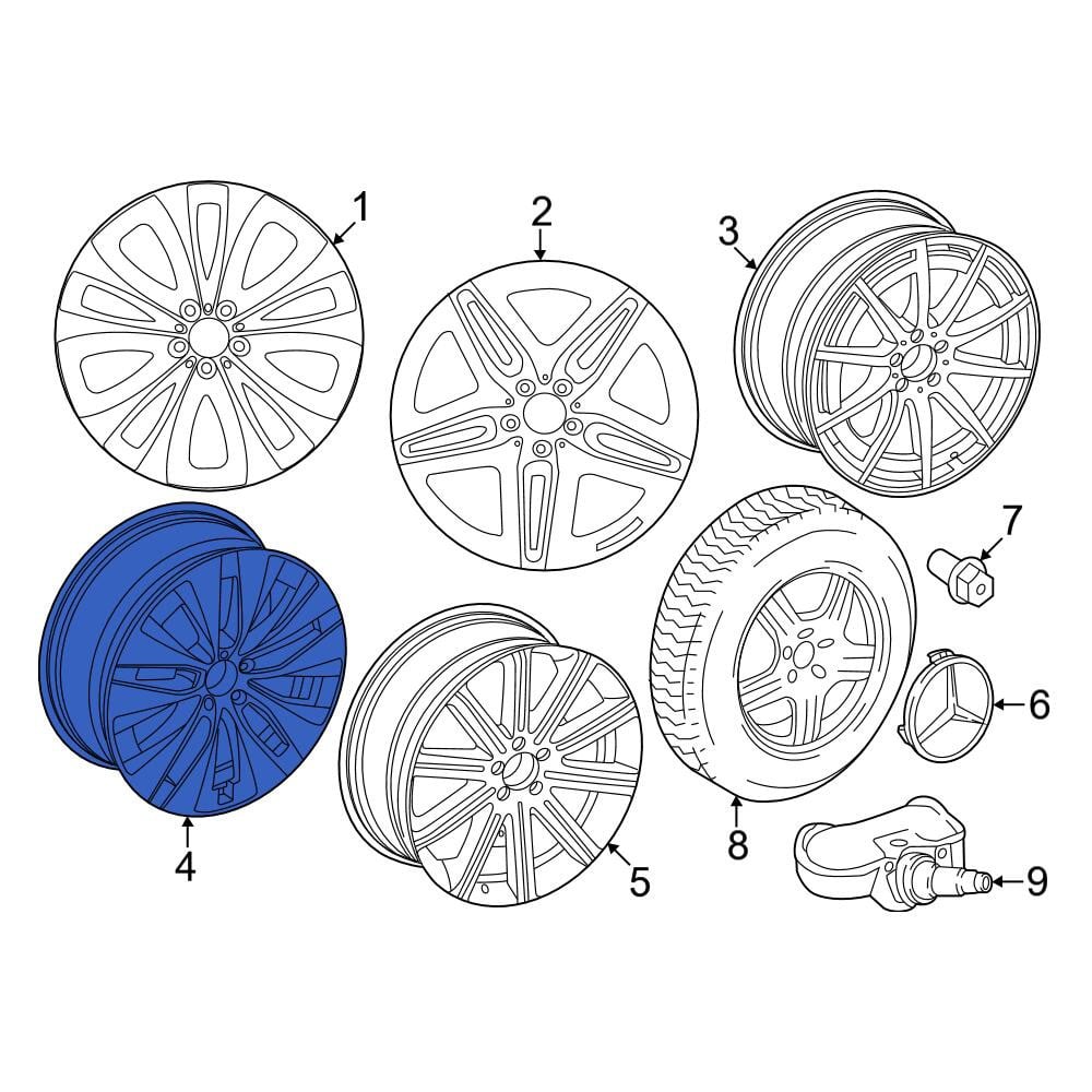 Mercedes-Benz OE 0009904418 - Wheel Lug Bolt