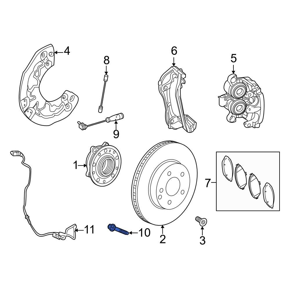 Mercedes-Benz OE 1679054600 - Front ABS Wheel Speed Sensor
