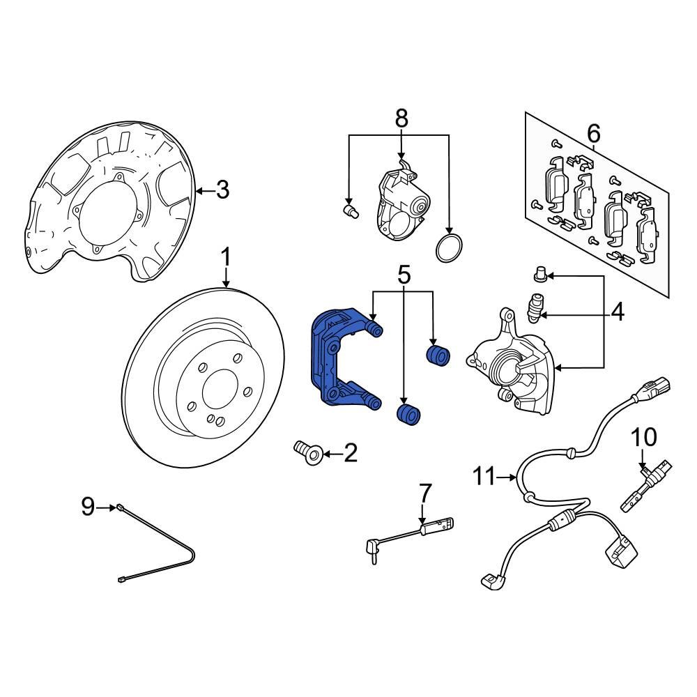 Mercedes-Benz OE 1674236300 - Rear Left Disc Brake Caliper Bracket