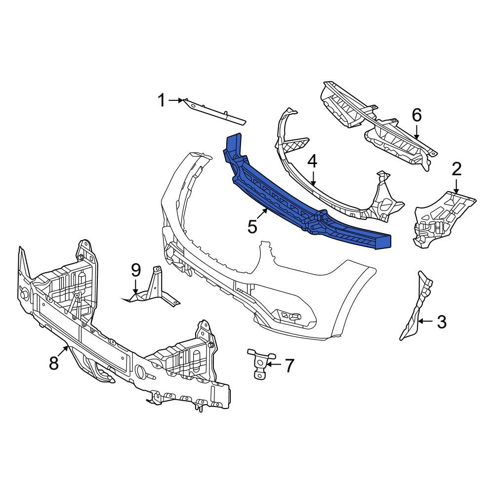 Mercedes-Benz OE 1678850504 - Front Bumper Impact Absorber