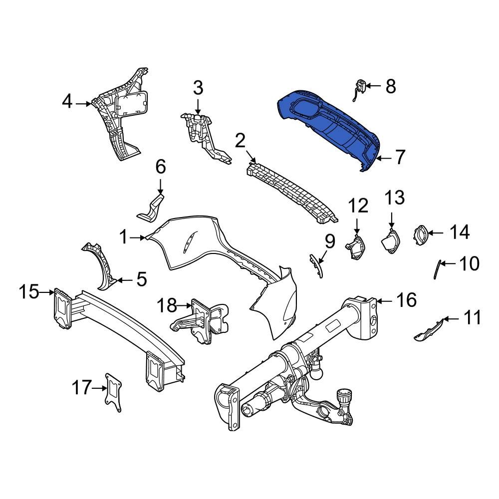 Mercedes-Benz OE 1678859902 - Rear Lower Bumper Cover