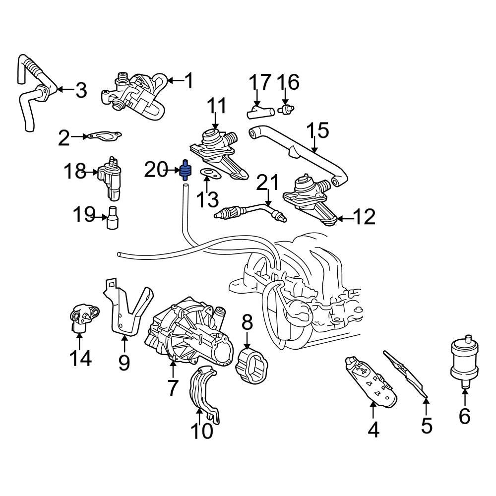 Mercedes-Benz OE 0021408460 - Secondary Air Injection Pump Check Valve