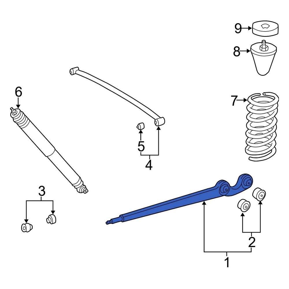 Mercedes-Benz OE 4613500006 - Rear Suspension Trailing Arm
