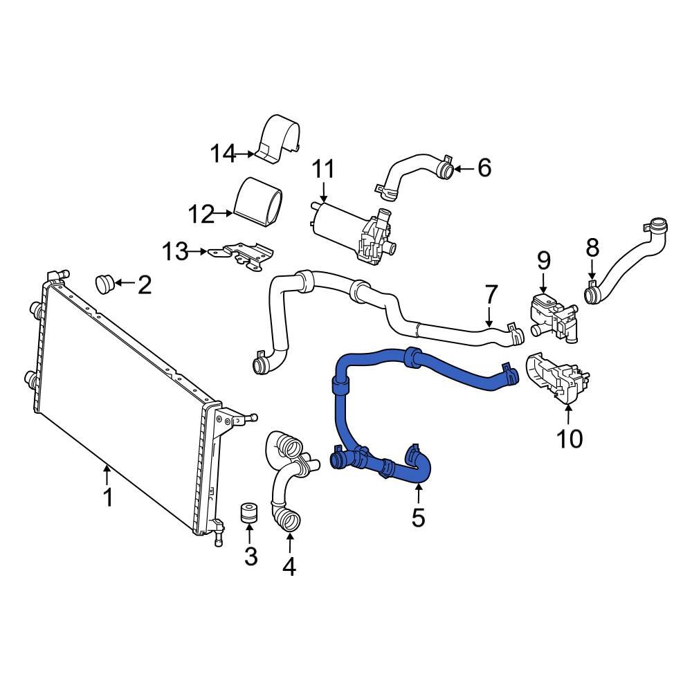 Mercedes-Benz OE 1665005300 - Upper Radiator Coolant Hose