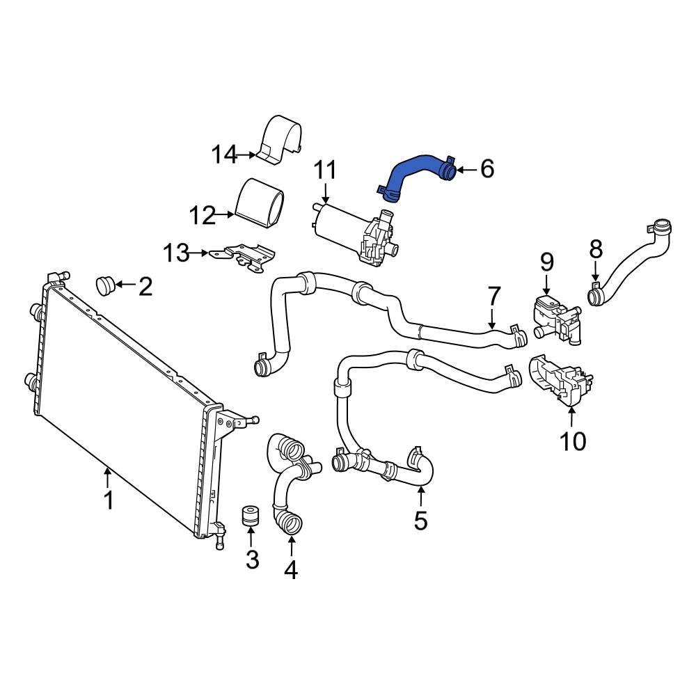 Mercedes-Benz OE 1665004075 - Upper Radiator Coolant Hose
