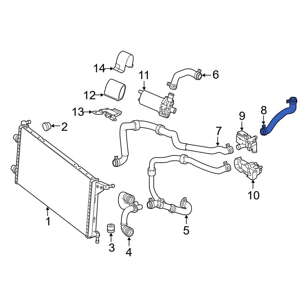 Mercedes-Benz OE 1665005300 - Upper Radiator Coolant Hose