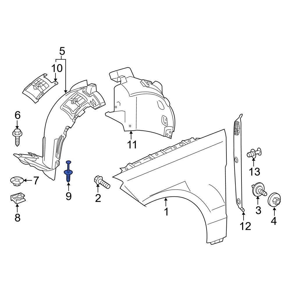 Mercedes-Benz OE 1249900492 - Fender Liner Rivet