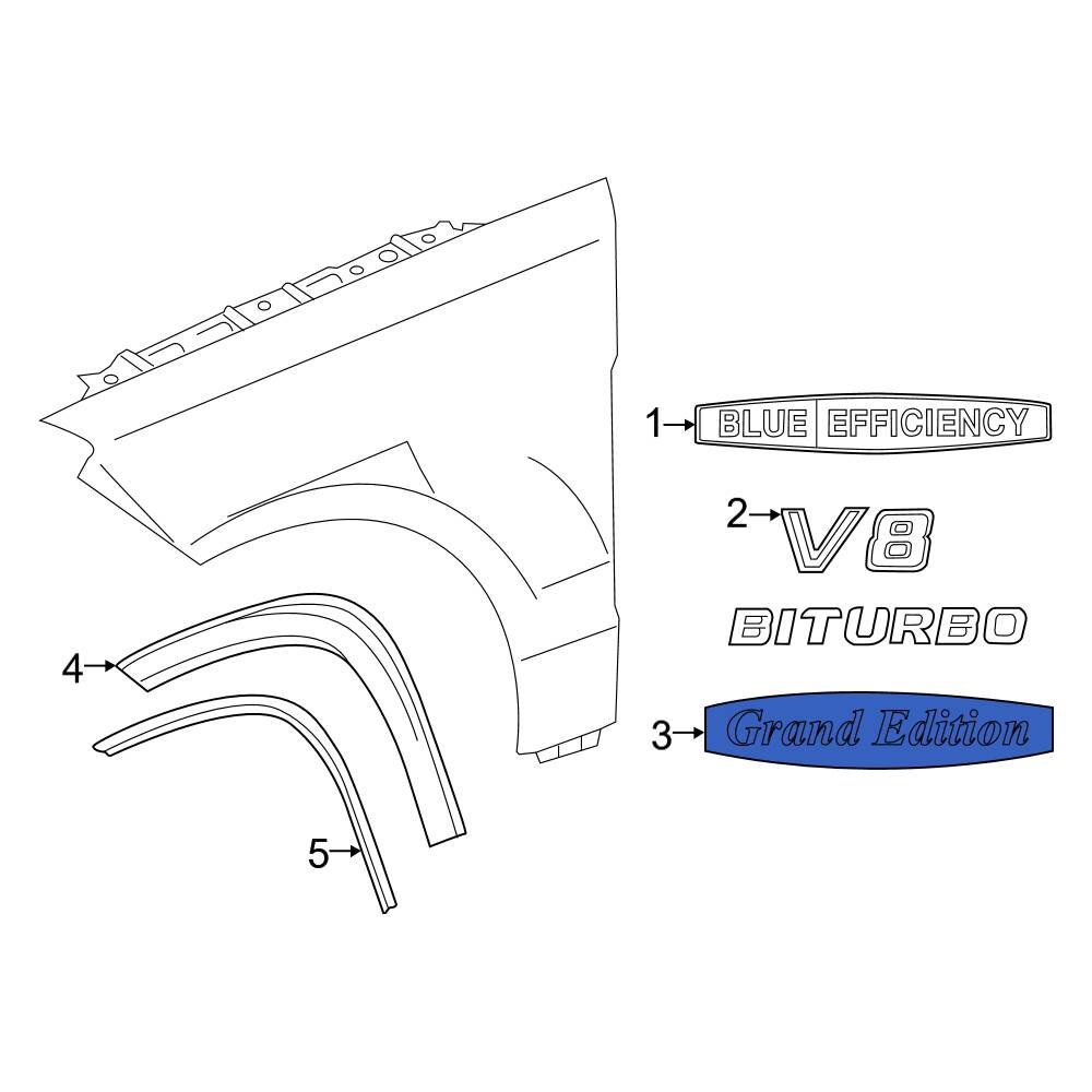 Mercedes-Benz OE 1668177600 - Front Fender Emblem
