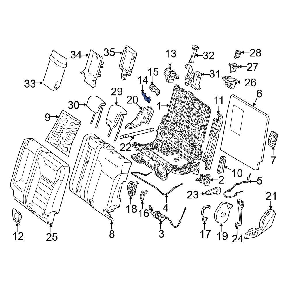 Mercedes-Benz OE 1664300058 - Center Left Seat Frame Bracket