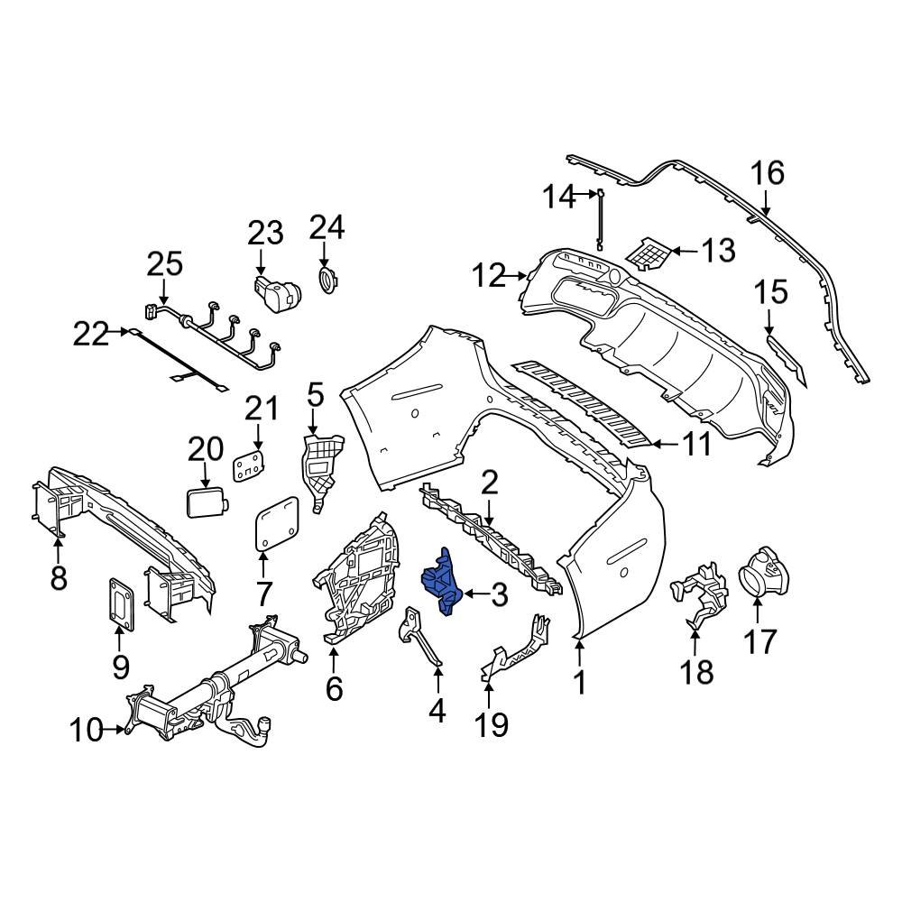 Mercedes-Benz OE 1668850465 - Right Outer Bumper Cover Bracket