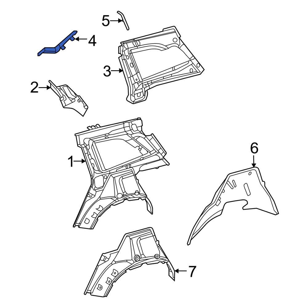 Mercedes-Benz OE 1676820801 - Body C-Pillar Baffle Plate