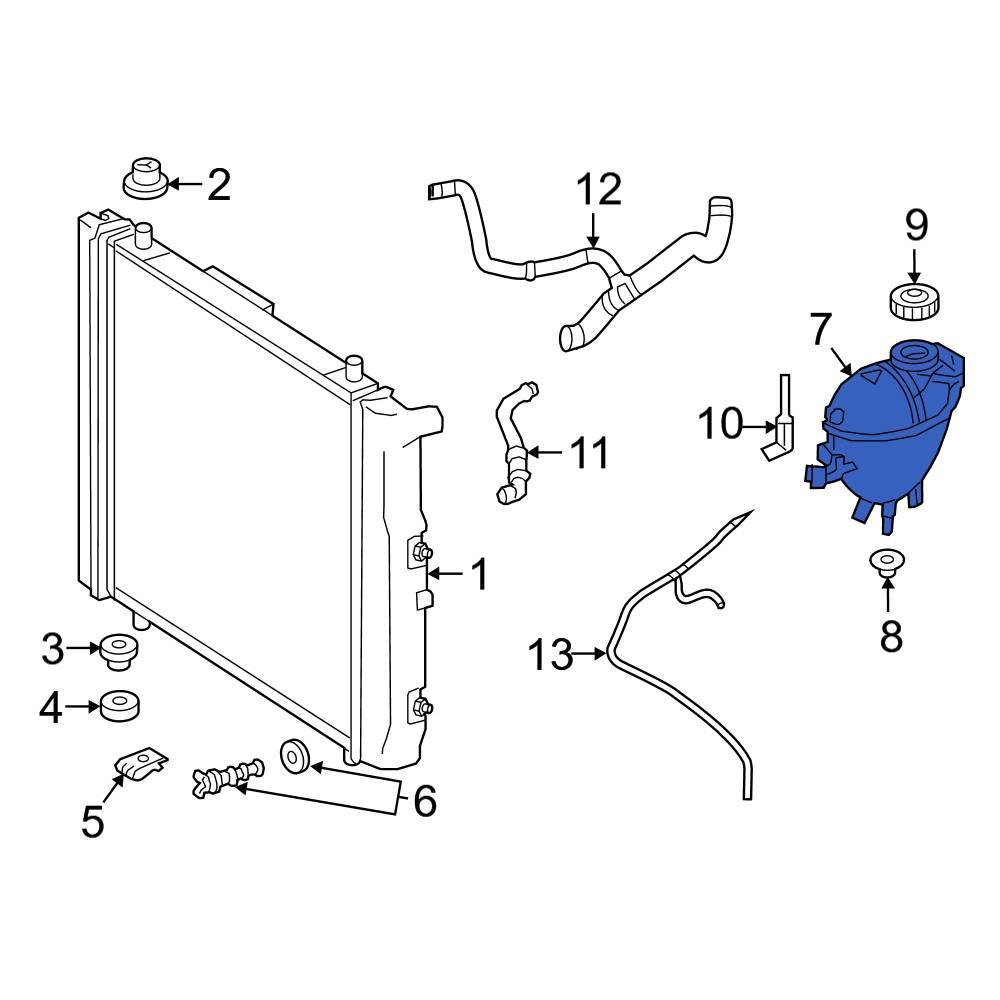 Mercedes-Benz OE 2045000949 - Front Engine Coolant Reservoir