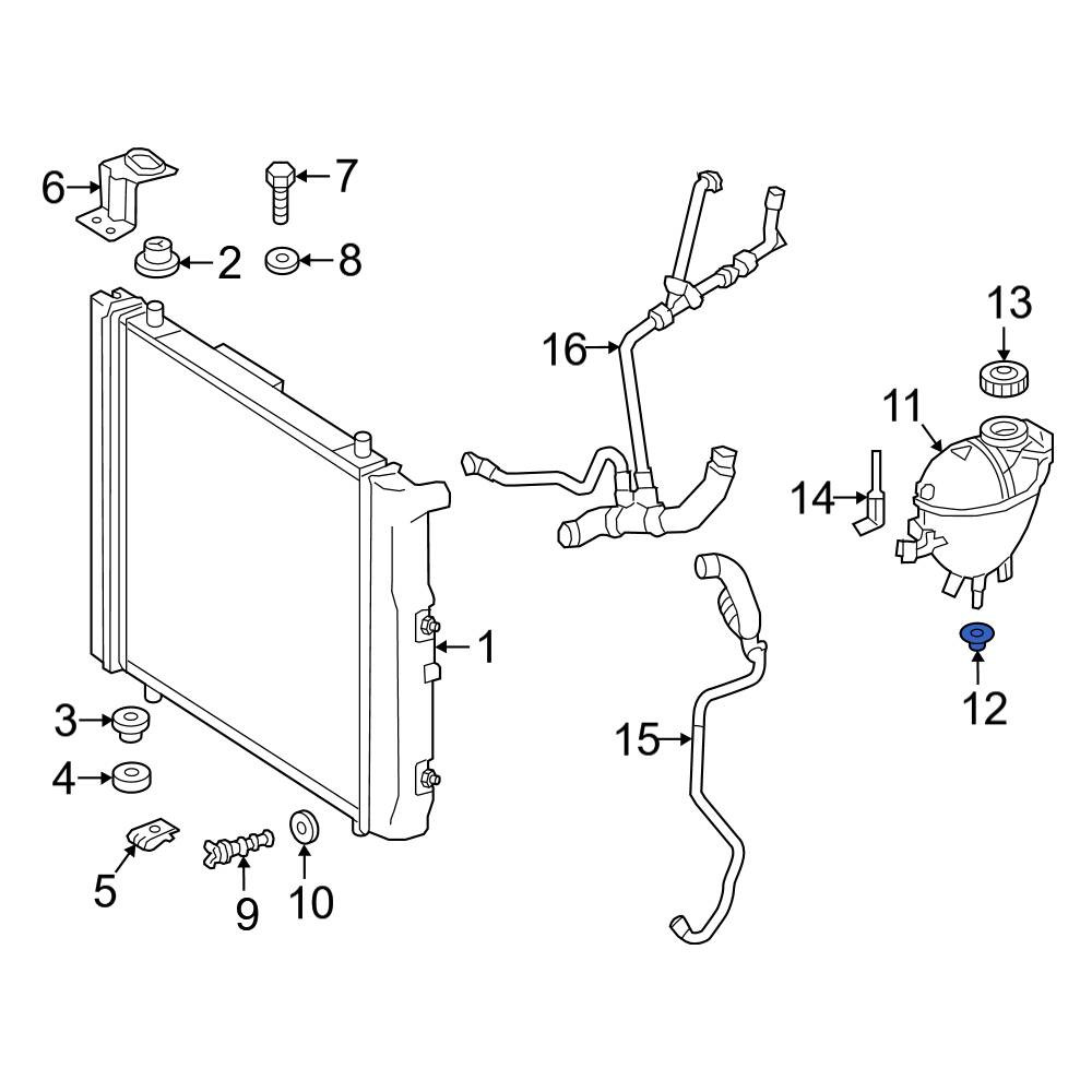 Mercedes-Benz OE 2015040112 - Lower Washer Fluid Reservoir Mounting Grommet