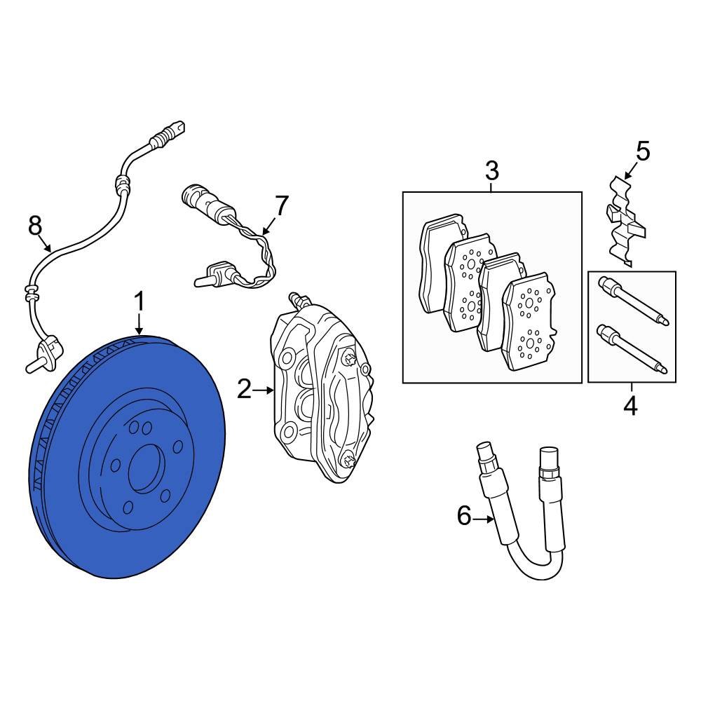 Mercedes-Benz OE 4634210312 - Front Disc Brake Rotor