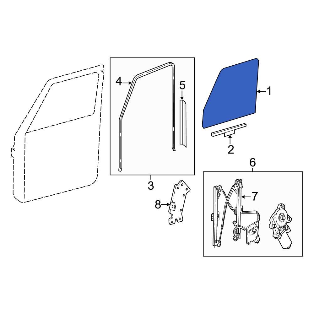 Mercedes-Benz OE 4637250510 - Front Door Glass