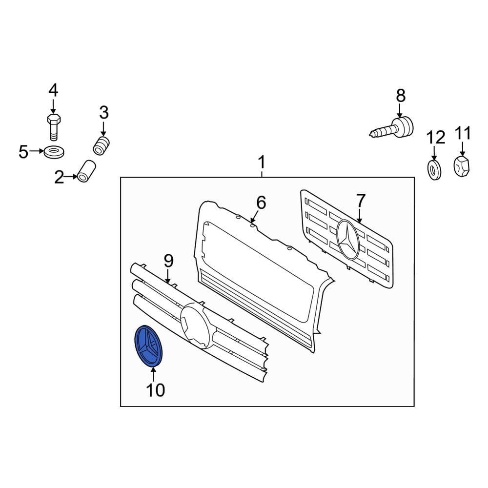 Mercedes-Benz OE 2078170016 - Front Grille Emblem